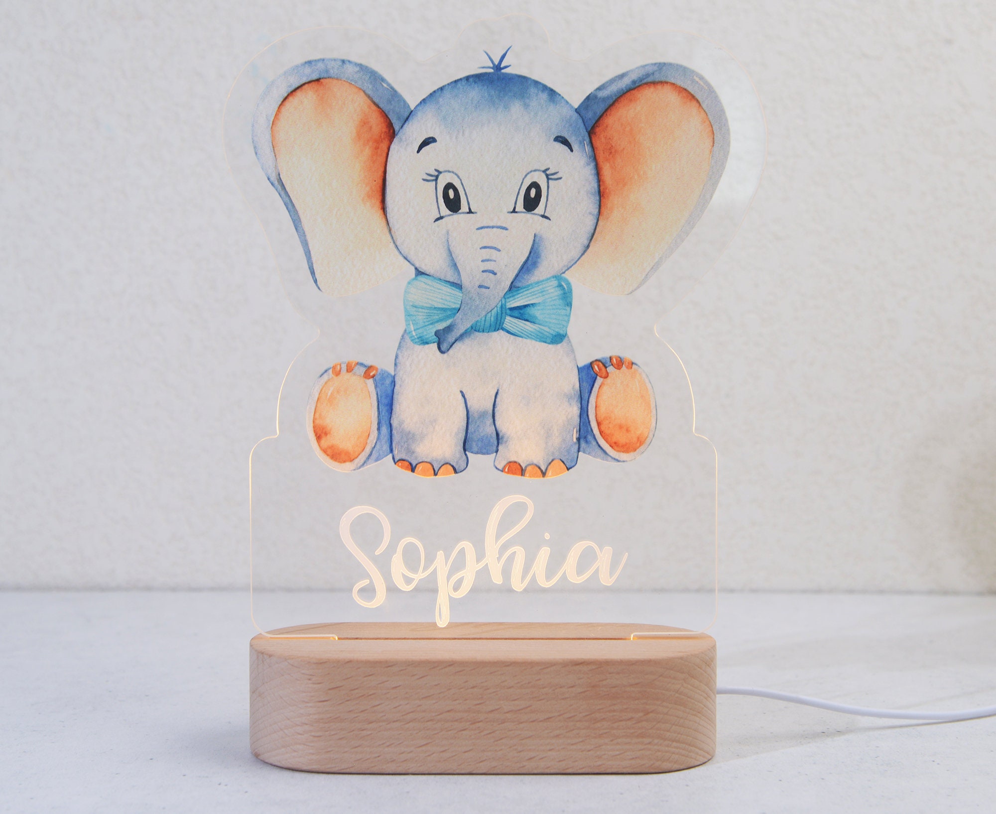 Personalized Child Lamp, Kid Night Light Lamp With Name, Baby Shower ...