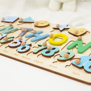 Algebraic Wooden Name Puzzle, Preschool Puzzle Toys for Girls ...