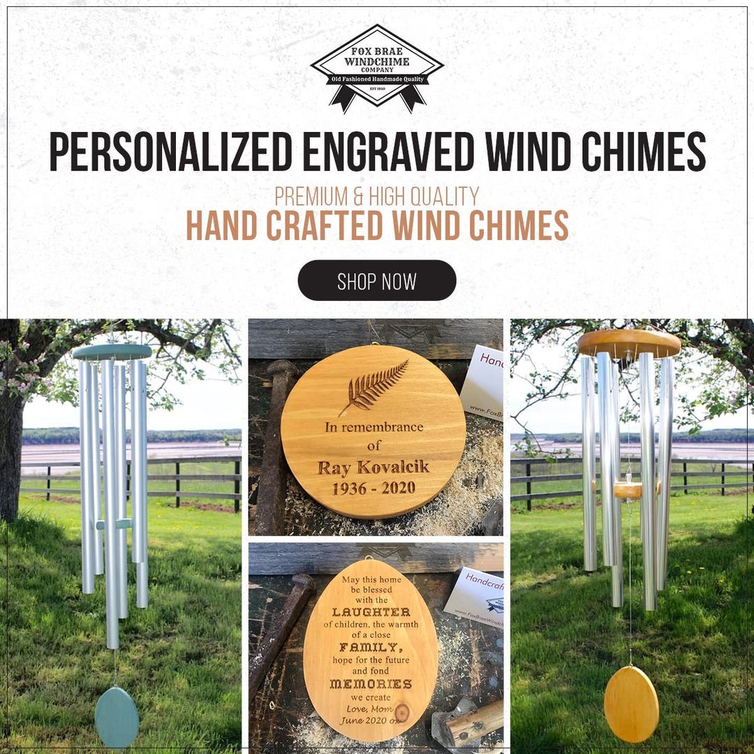 Handmade Engraved Wind Chime: Memorial Gift - Etsy