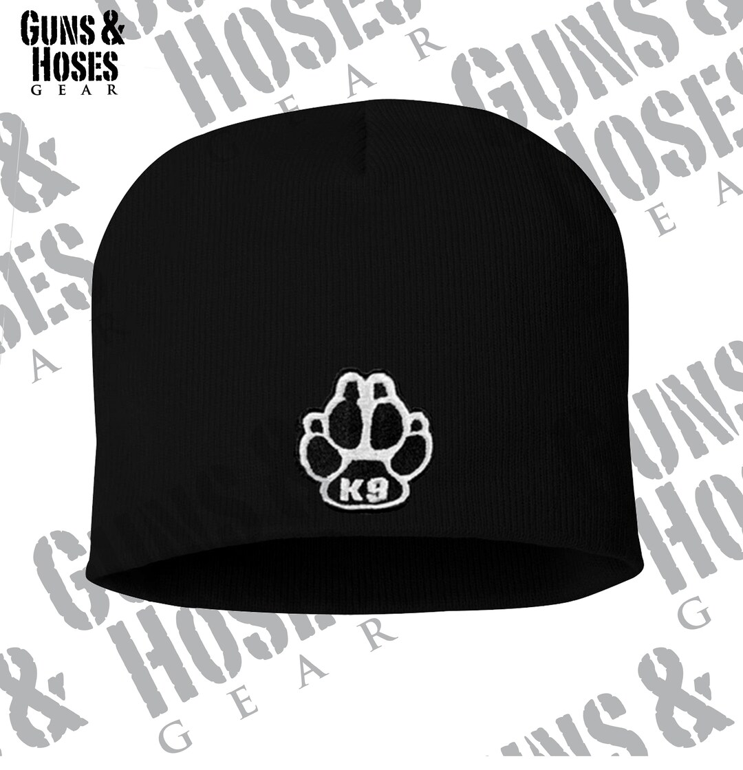 K9 Paw Embroidered Beanie Police Beanie, K9 Beanie - Etsy