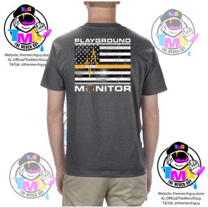 Playground Monitor T-shirt - Dispatch Shirt, 911 Communications, Gold ...