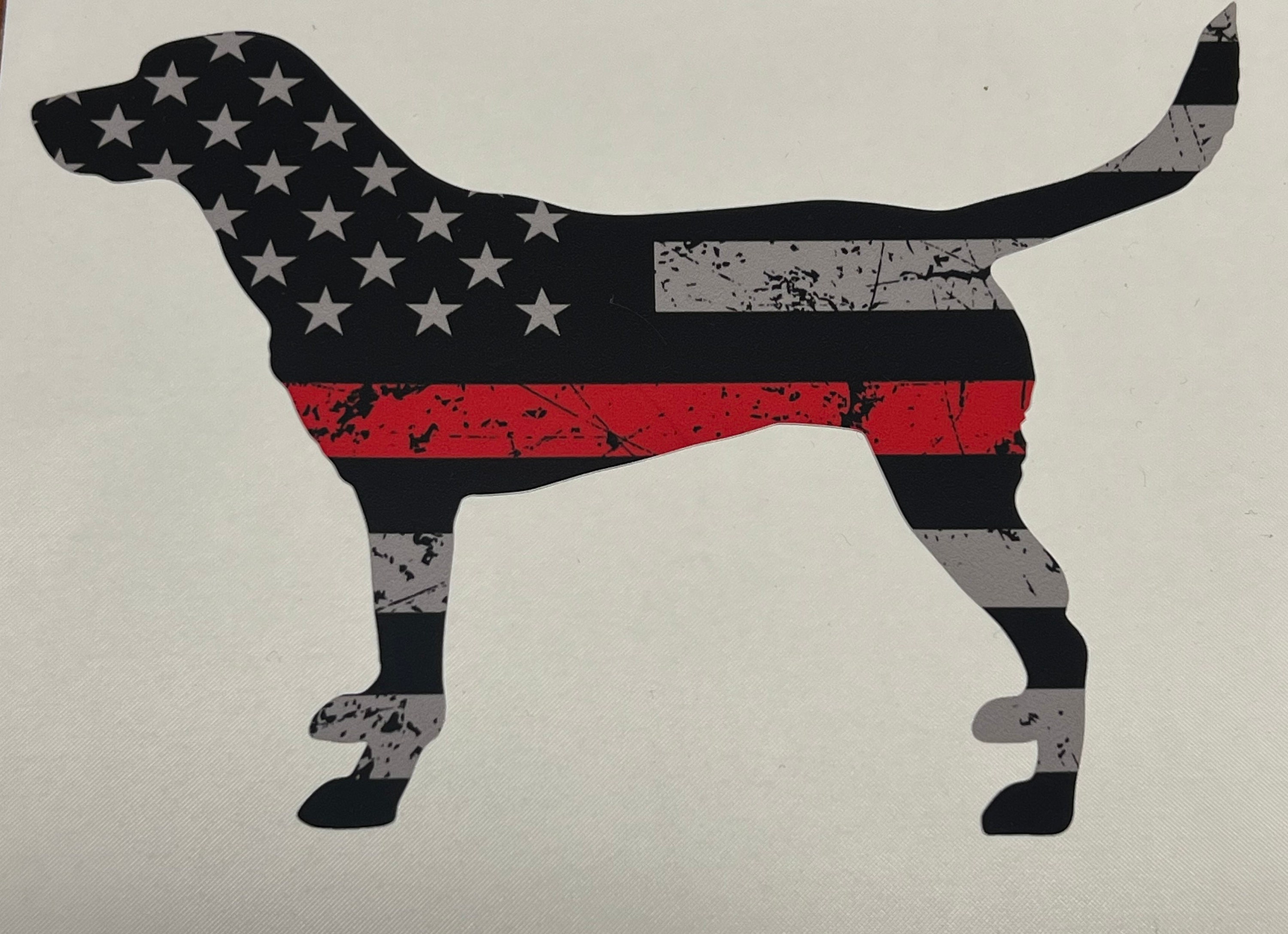 Labrador Retriever Police Sticker K9, USA Flag, Blue Line, Red Line ...