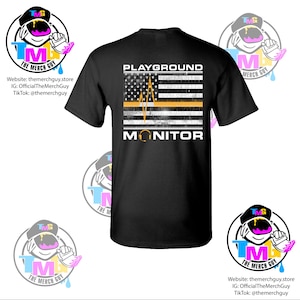 Playground Monitor T-shirt - Dispatch Shirt, 911 Communications, Gold ...