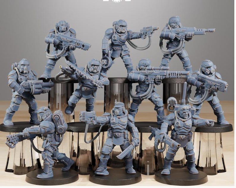 Kasrkin - Kill Team - Astra - Modular - Support and Unsupported - STL ...