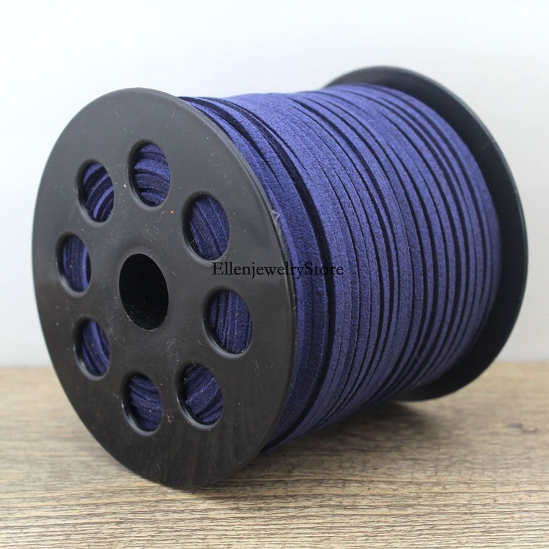 50 Yards Royal Blue Spool-3mm X 1MM Faux Suede Cord Leather | Etsy