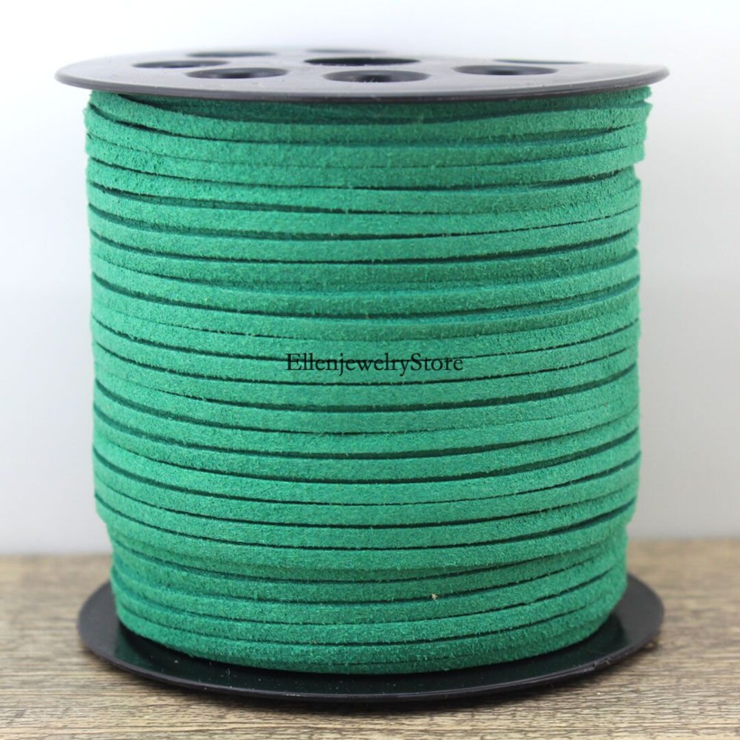 3mm Green Faux Suede Cord,flat Velvet Leather Cord Fiber,lace Leather ...