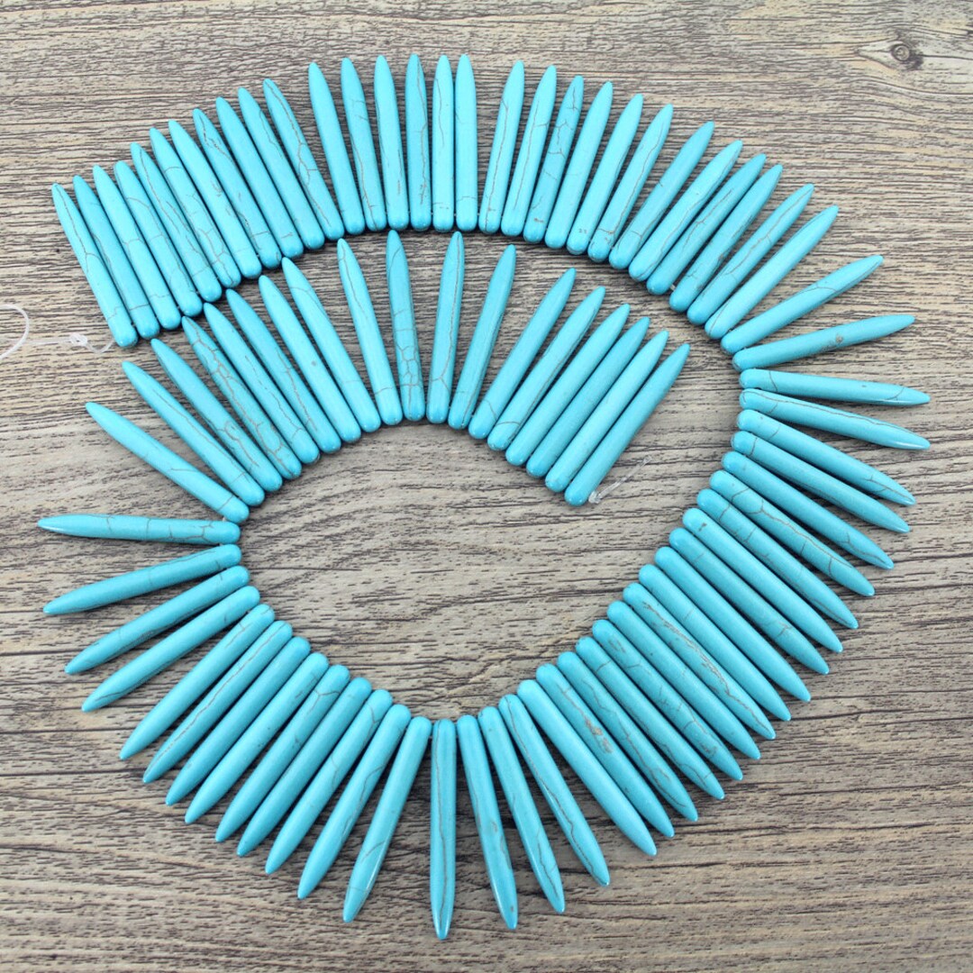 5x35mm Long Needle Turquoise Beads,rare Shape Turquoise Beads,wholesale ...