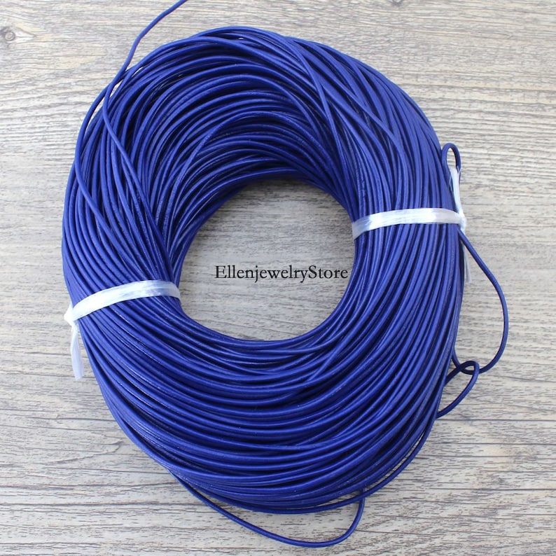 3yards 2mm Charming Royal Blue Genuine Leather Cords Round | Etsy