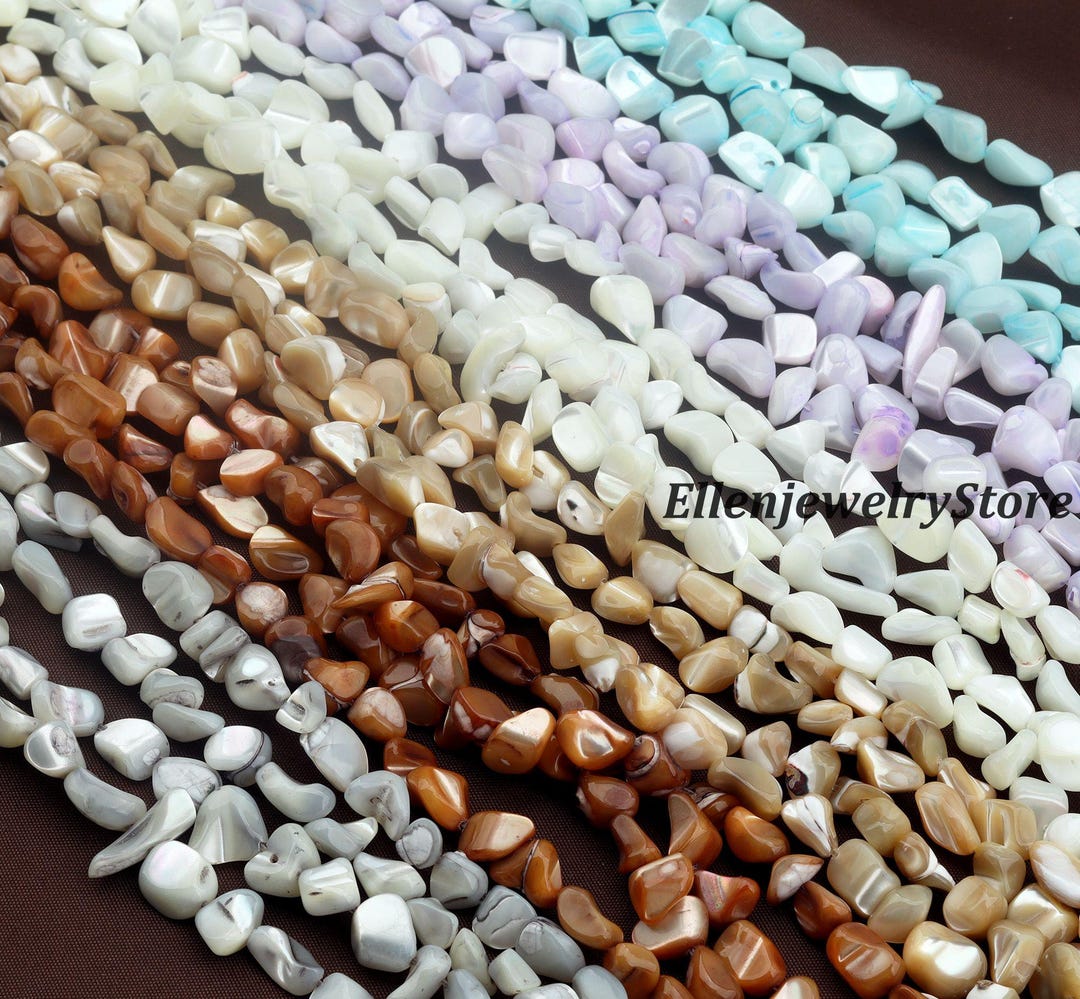 8mm Multi-colored Nugget Shell Beads,nugget Loose Shell Beads Strand ...