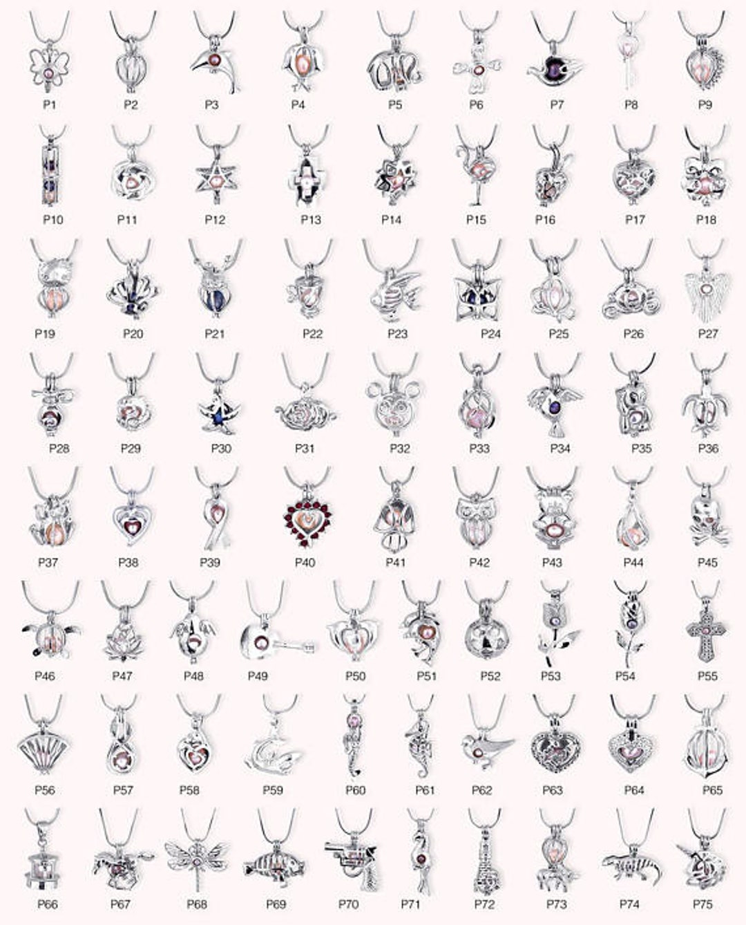 50pcs 179 Styles Silver Cage Pendantspearl Cage - Etsy