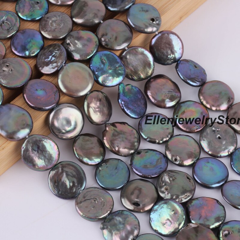 Flat Pearl Beads - Etsy