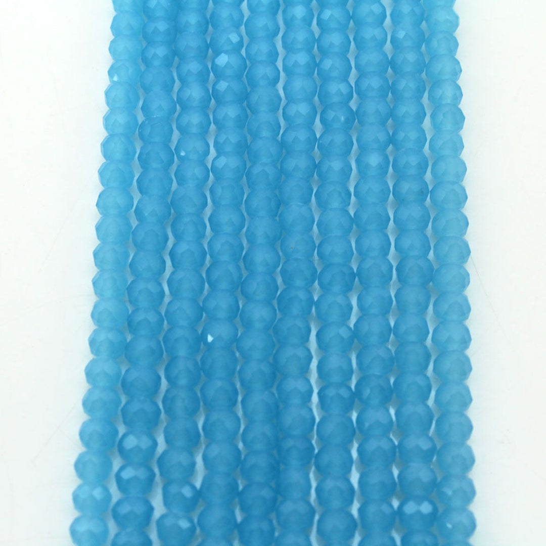 6mm High Quality Faceted Sky Blue Crystal Beads,loose Crystal Beads ...