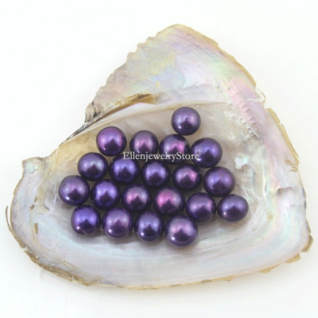 10 Pcs Loose Pearls,purple High Quality Pearl,nature Freshwater ...