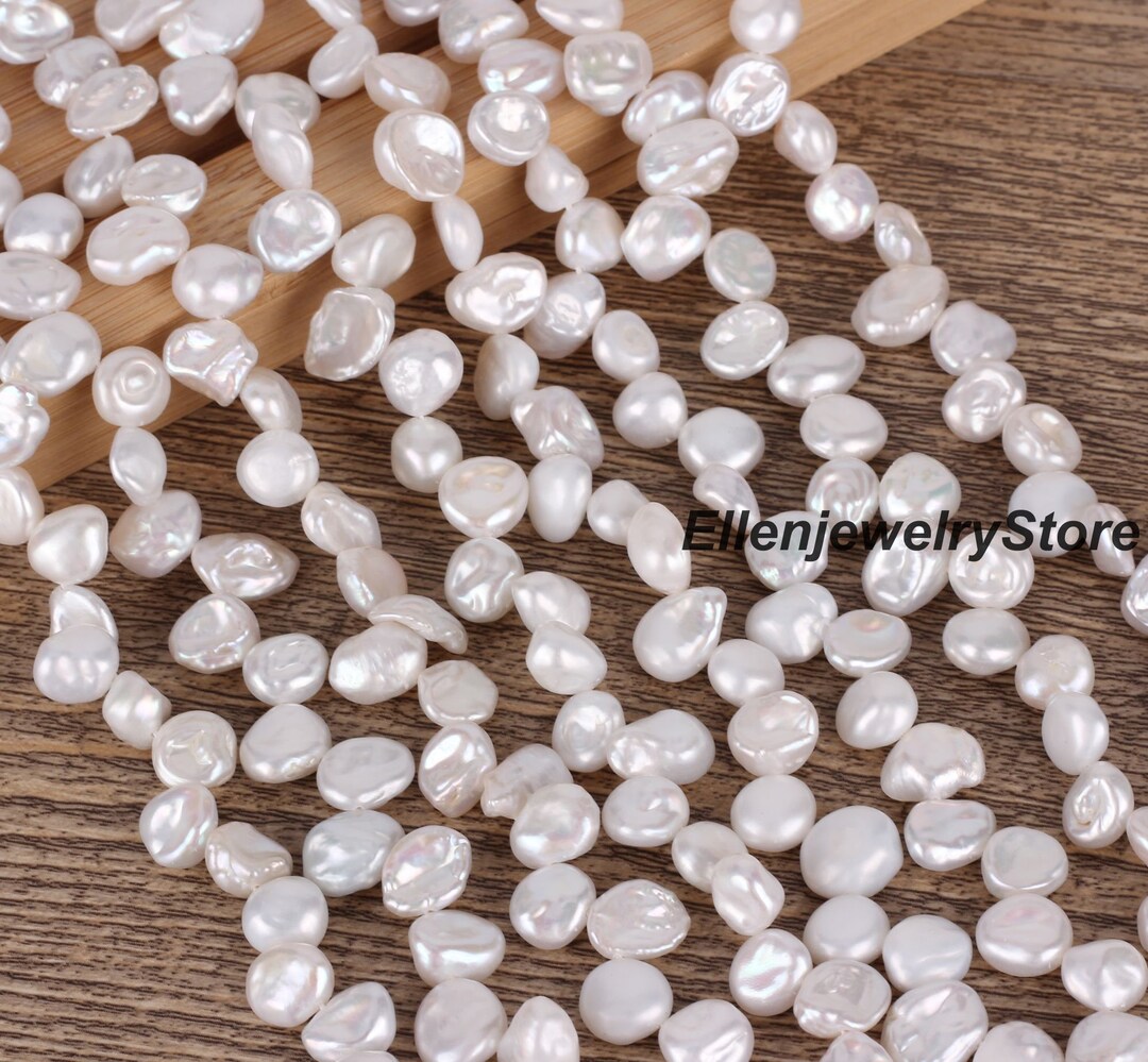 8-10MM NATURAL White Freshwater Cultured Pearl Beads, Perfect for Your ...