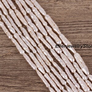 4-6x20-28mm Biwa Pearls,white Pink Freshwater Pearls,natural Long Stick ...