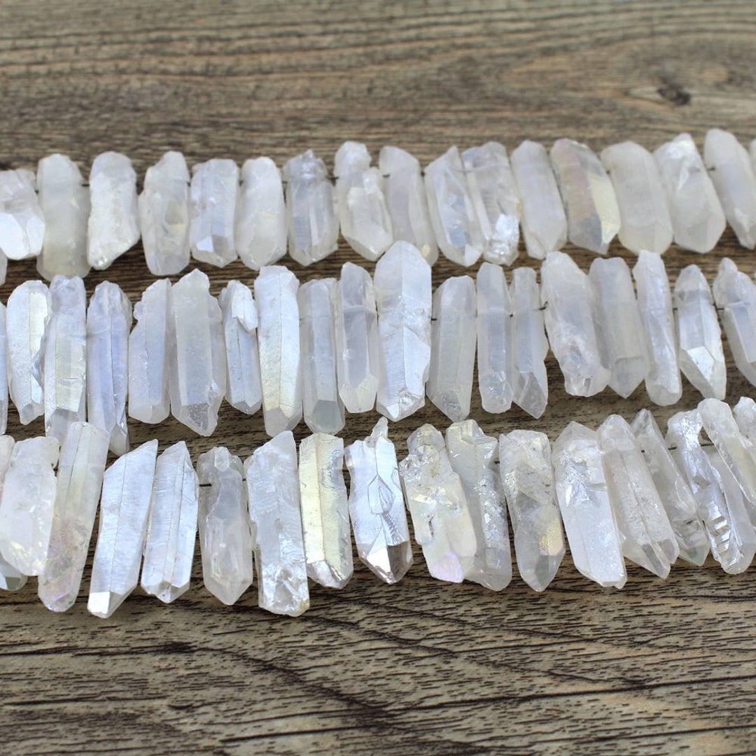 6-8X20-40MM White Crystal Quartz Points White Clear Quartz - Etsy