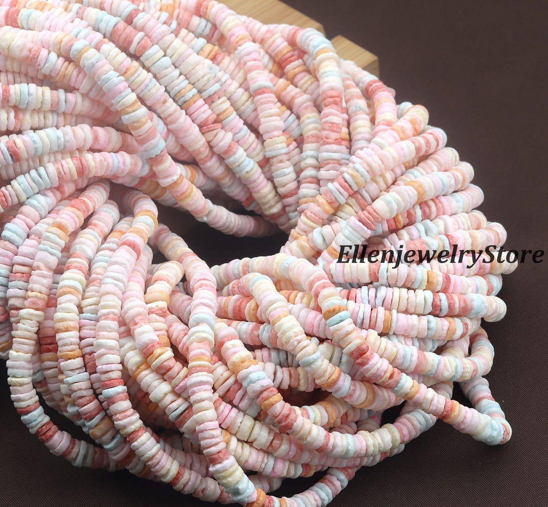 5mm Multi-colored Natural Shell Heishi Disc Beads,heishi Rondelle Shape ...