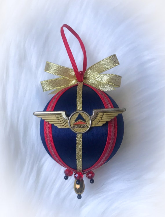 Vintage Delta Airlines Christmas Ornament - Etsy