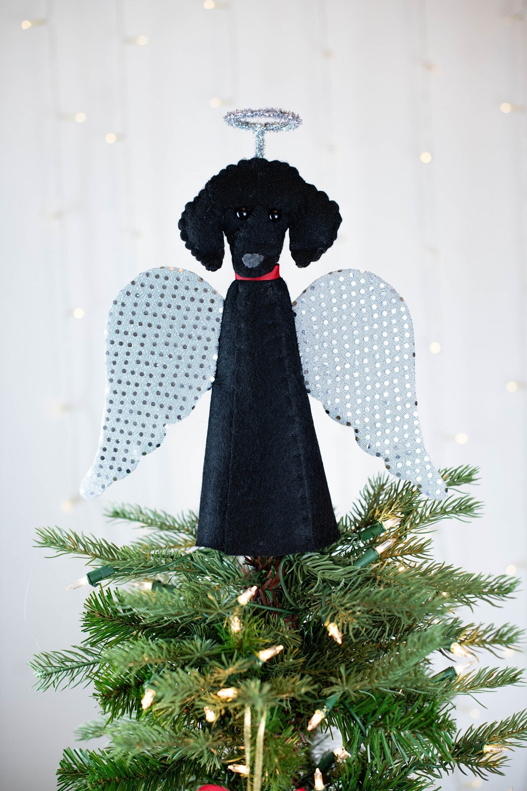 Black Poodle Christmas Tree Topper - Etsy