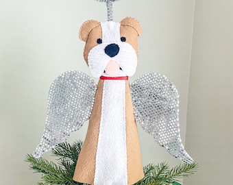 Bulldog Christmas Tree Topper - Etsy