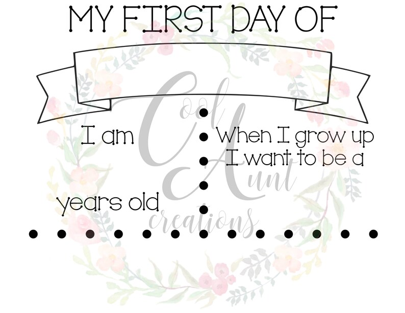 My First Day Of / SVG / DXF / PNG / Digital Download | Etsy