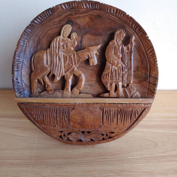 Wood Carvings of Baby Jesus Mary and Joseph - Etsy