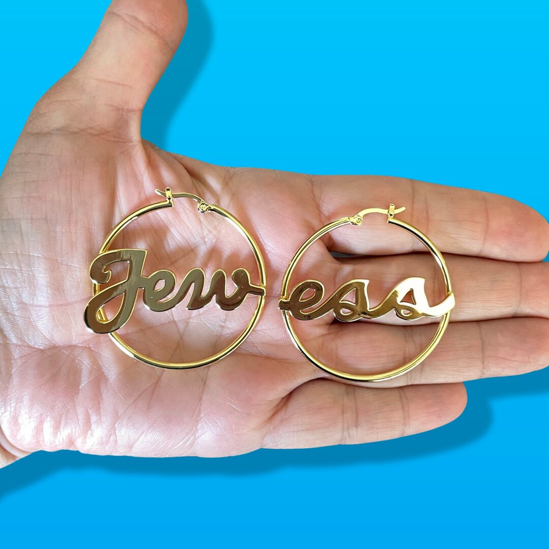 The OG JEWESS Hoops! 18K Gold Plated (jew Ess) Jewish Jewy Hoop ...
