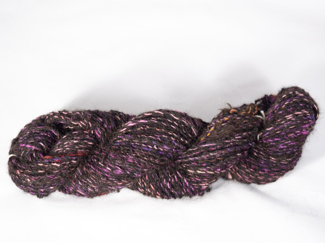 Handspun Yarn Crêpe Yarn Natural Black Alpaca and BFL - Etsy