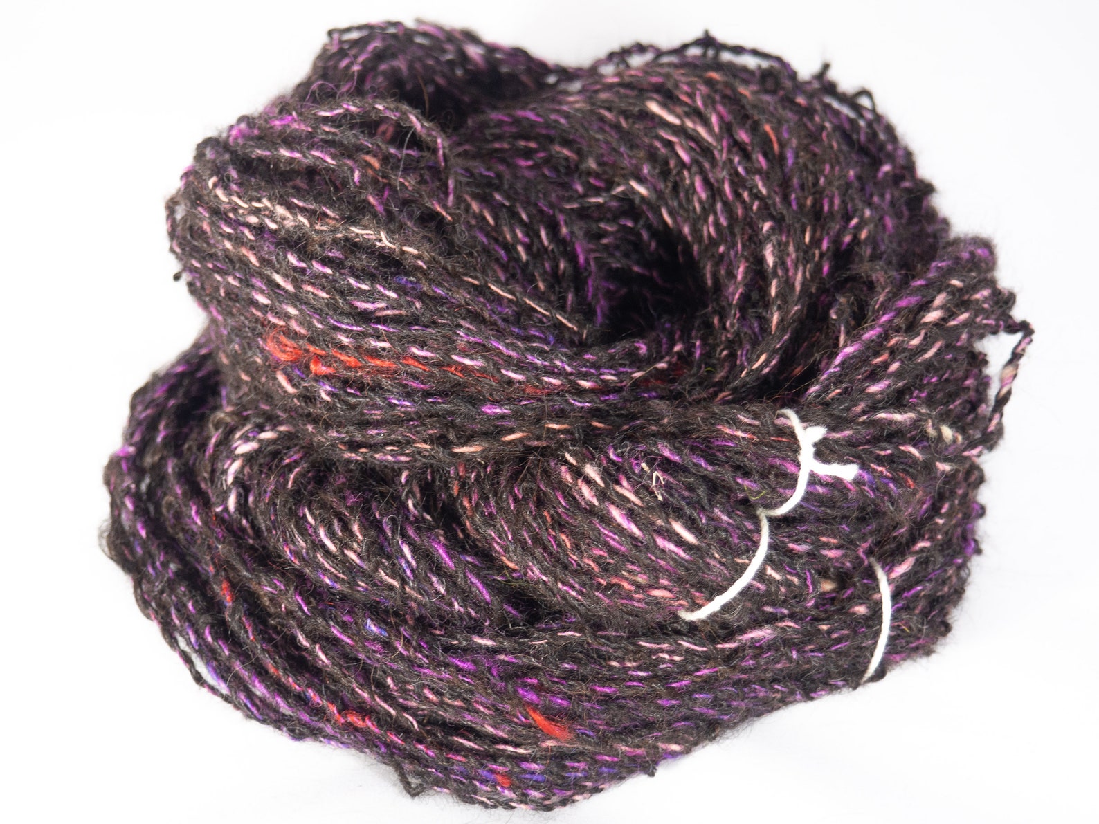 Handspun Yarn Crêpe Yarn Natural Black Alpaca and BFL - Etsy