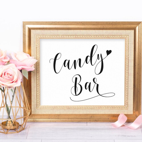 Wedding Candy Bar Sign - Etsy