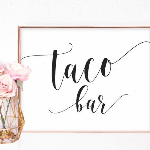 Taco Bar Labels Fiesta Mini Menu Taco Menu Signs PRINTABLE | Etsy