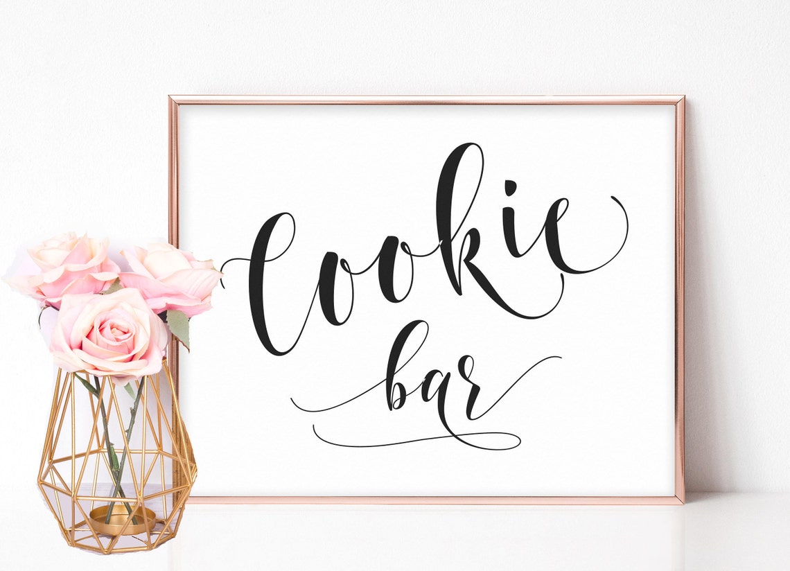 Cookie Sign Cookie Bar Sign Dessert Table Sign Reception - Etsy