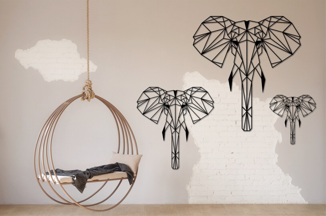 Elephant Wall Art / Metal Wall Art Decor / Wall Picture - Etsy