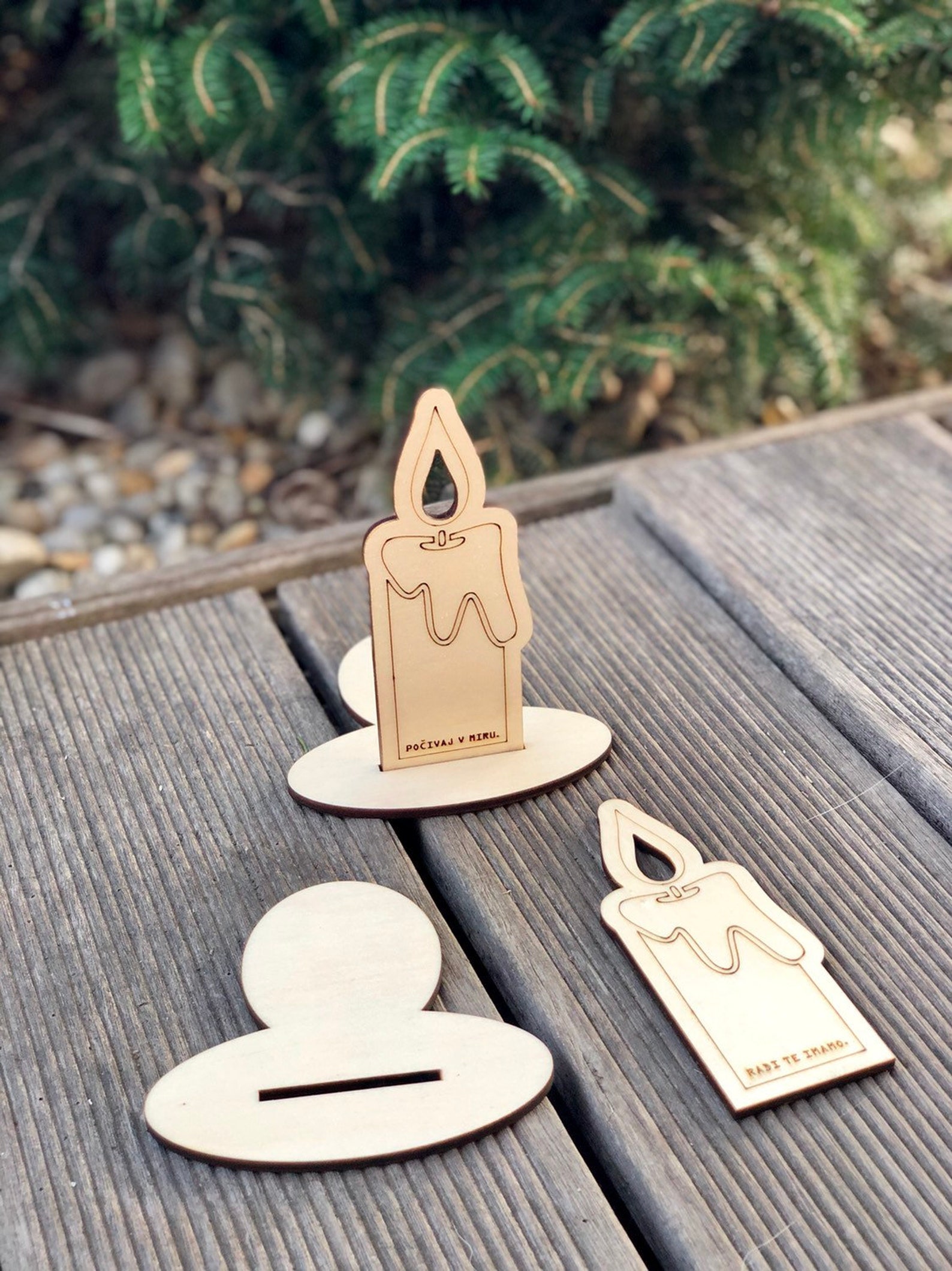 Personalized Laser Cut Wooden Candle, Memorial Gift - Etsy