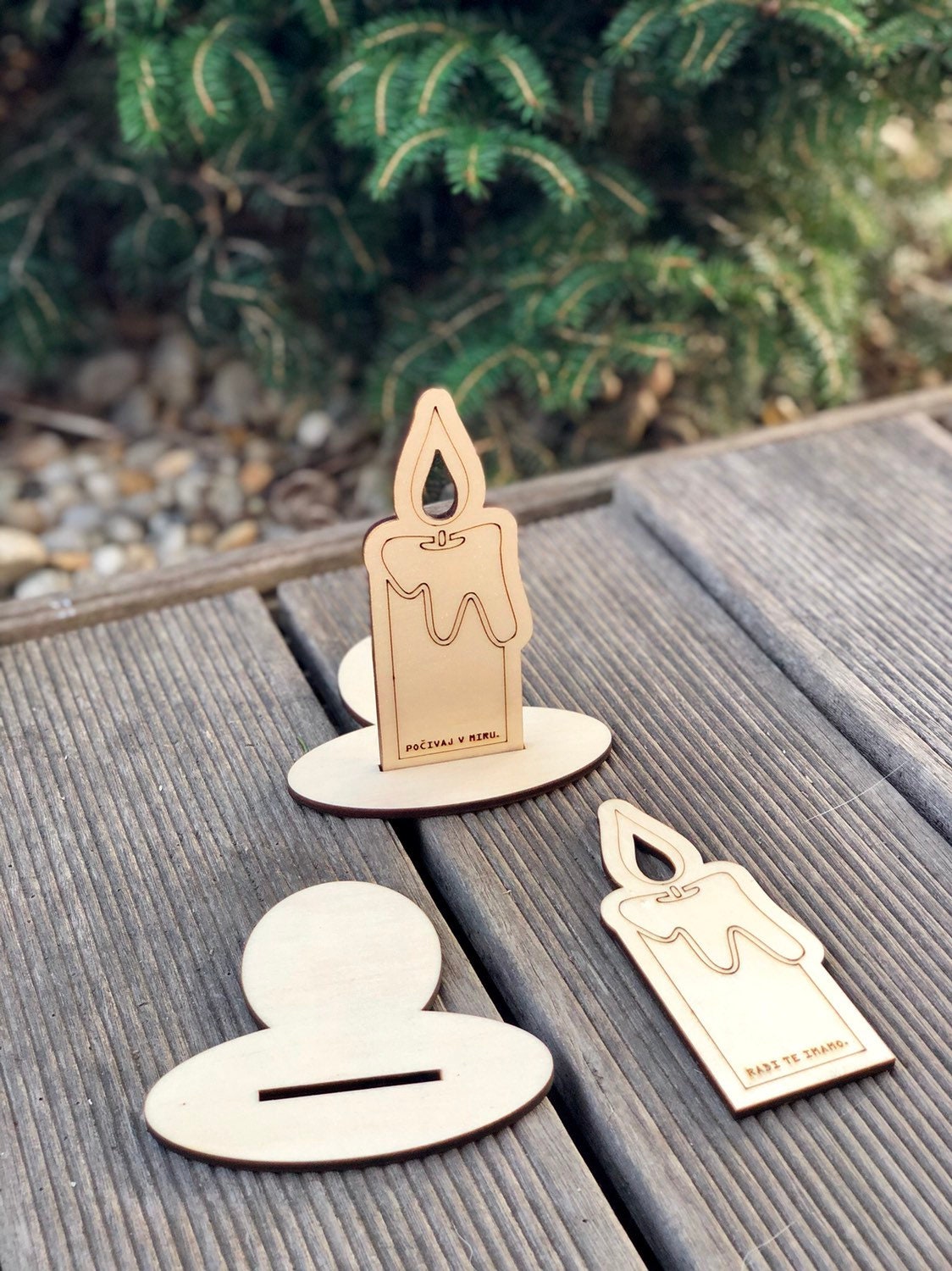 Personalized Wooden Candle / Customised Laser Cut Candles / - Etsy