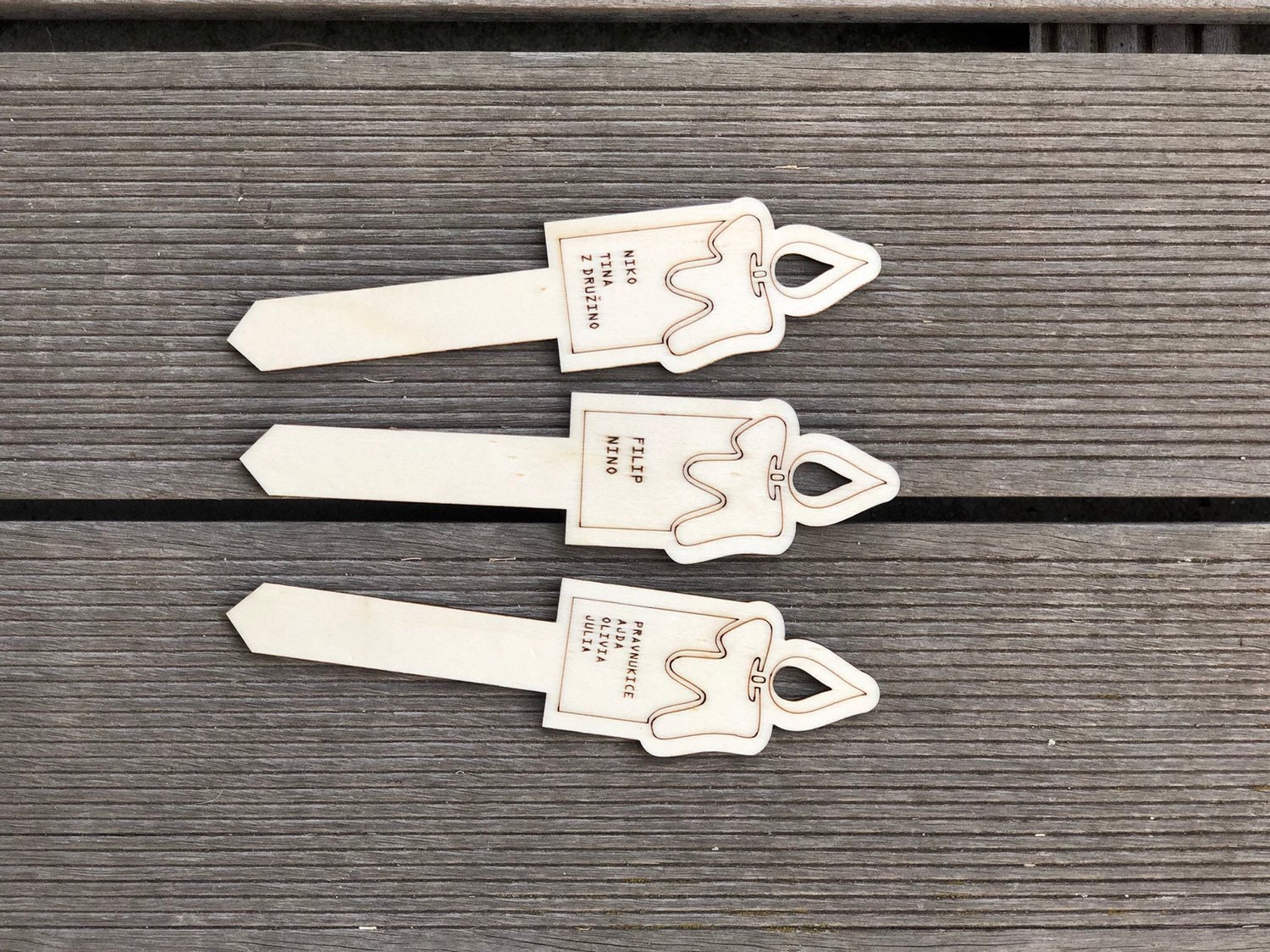 Personalized Wooden Candle / Customised Laser Cut Candles / - Etsy