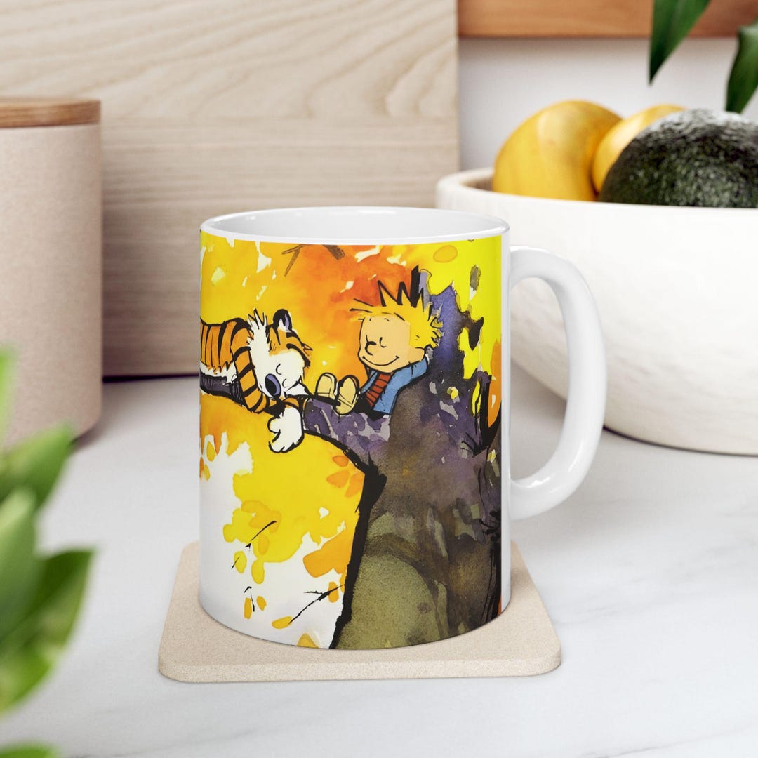 Calvin and Hobbes Ceramic Mug 2 Sizes: Napping in a Tree With Autumn ...