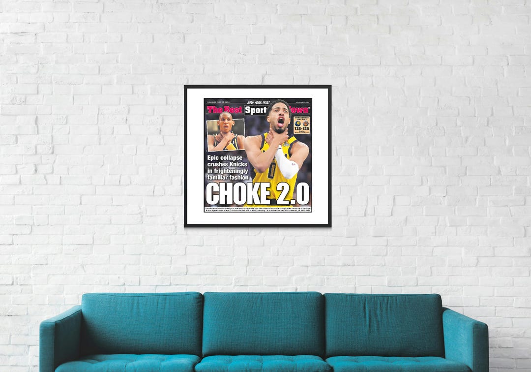 Tyrese Haliburton Poster: Choke 2.0 New York Newspaper Cover (multiple ...
