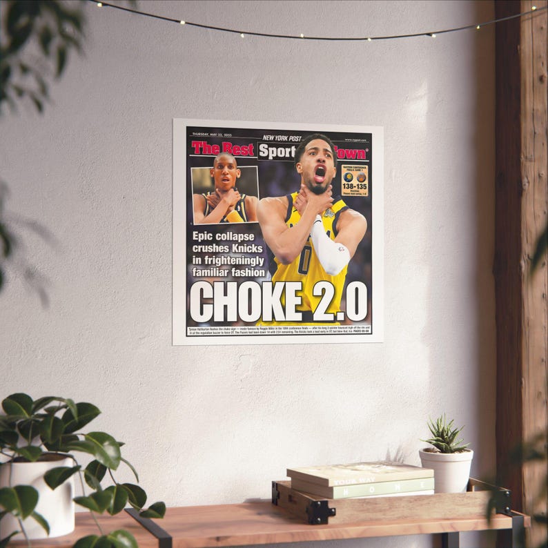 Tyrese Haliburton Poster: Choke 2.0 New York Newspaper Cover (multiple ...