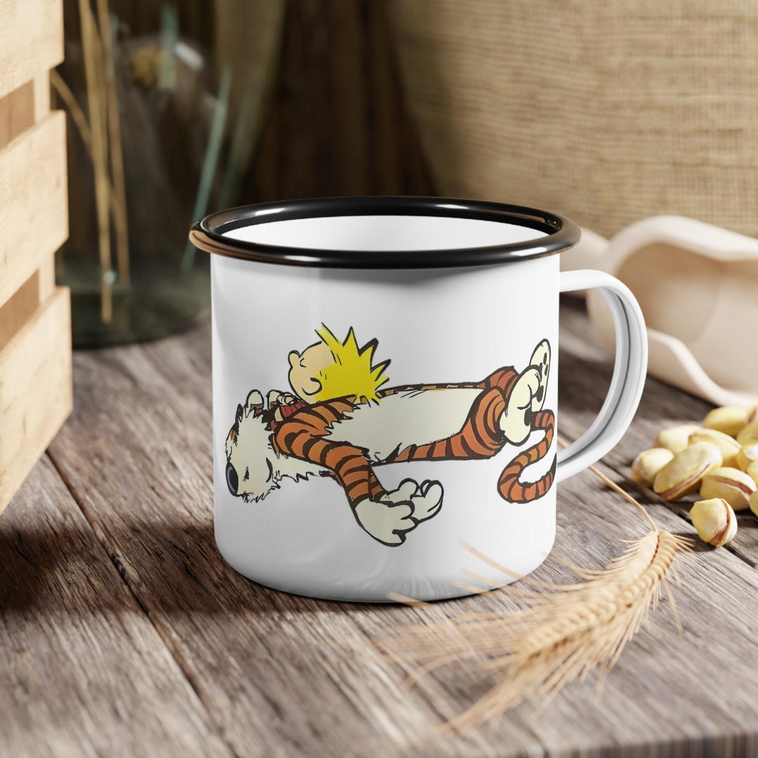 Calvin and Hobbes Enamel Camp Mug - Etsy