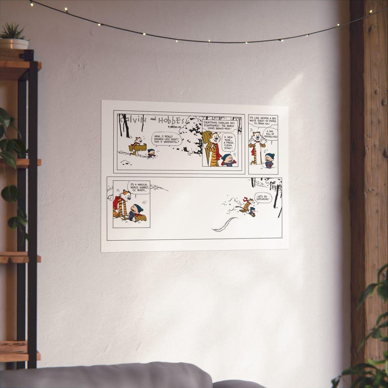 Calvin and Hobbes Wall Art: Let's Go Exploring Poster | Comic Print ...