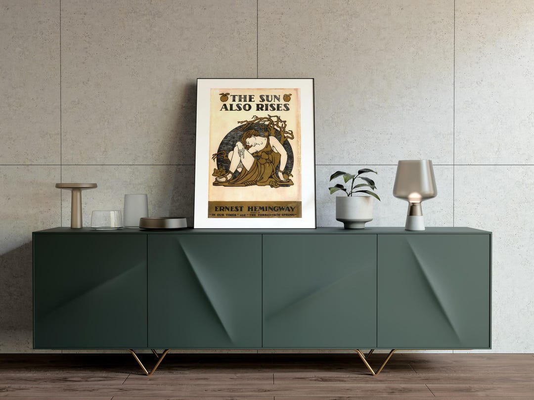 Ernest Hemingway Poster: Sun Also Rises First Edition Book Cover ...