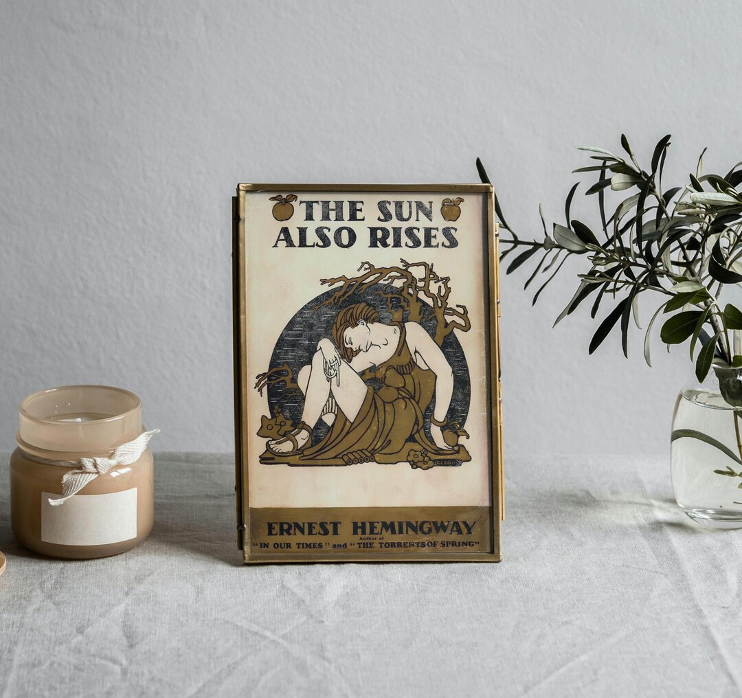 Ernest Hemingway Book Cover Poster First Edition Sun Also Rises ...
