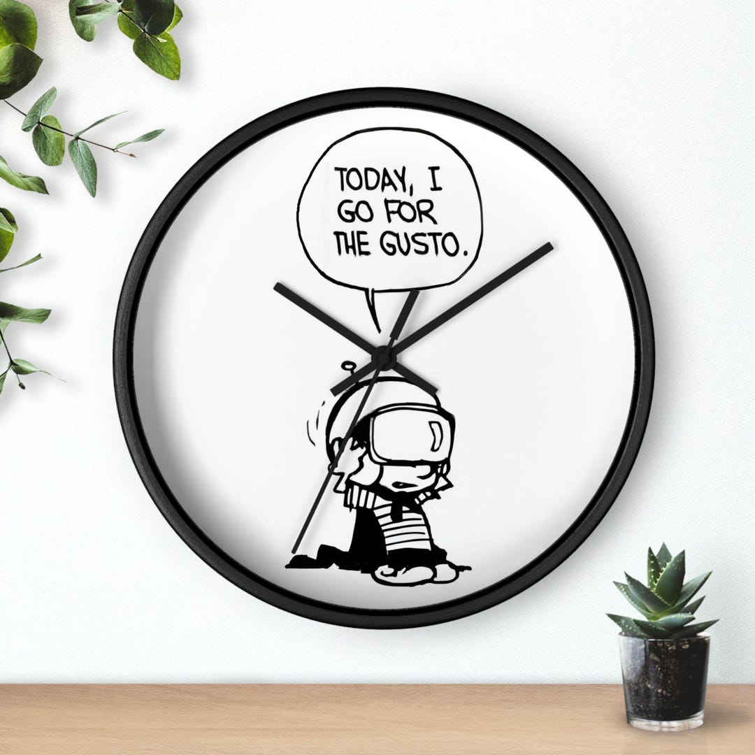 Calvin and Hobbes Clock: Gusto! (multiple Colors) - Etsy