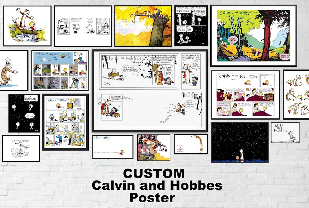 Custom Calvin and Hobbes Comic Strip Poster - Etsy