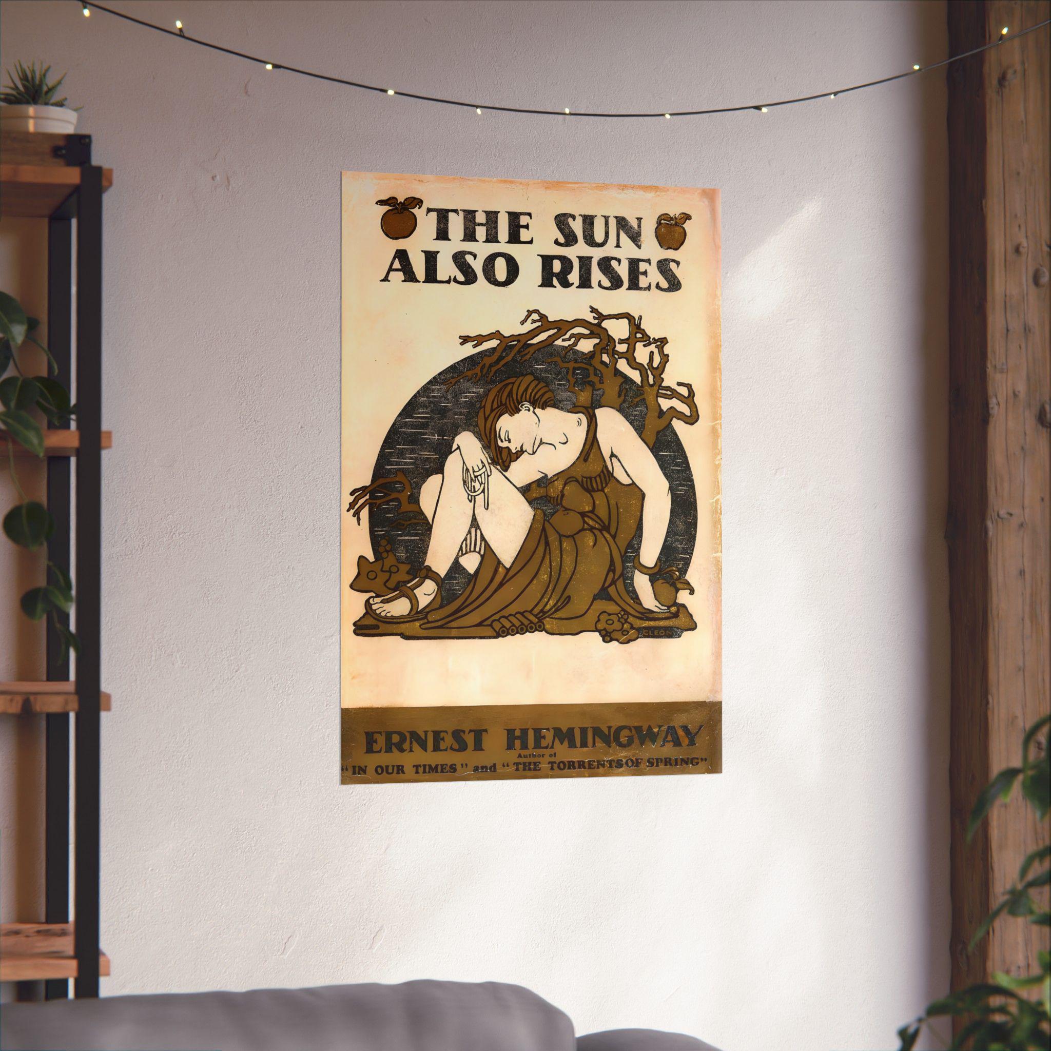 Ernest Hemingway Poster: Sun Also Rises First Edition Book Cover ...