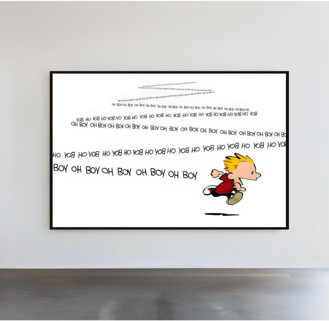 Calvin and Hobbes Poster: Oh Boy! (multiple Sizes) - Etsy