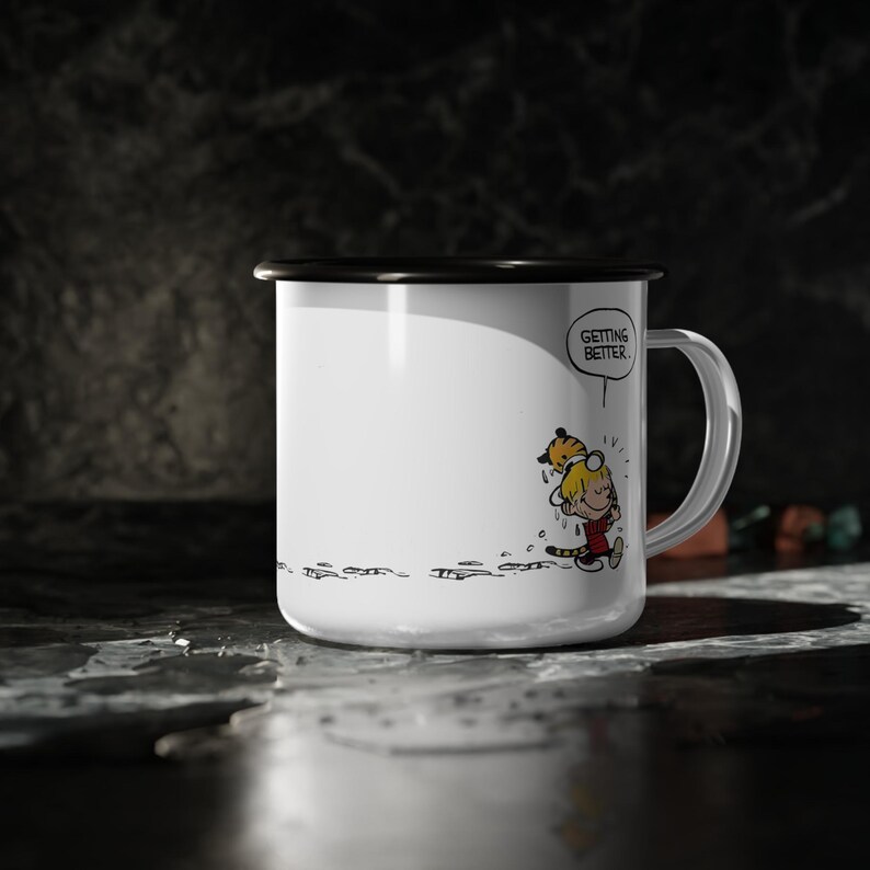 Calvin and Hobbes Enamel Mug Calvin and Hobbes Mug Calvin and Hobbes ...