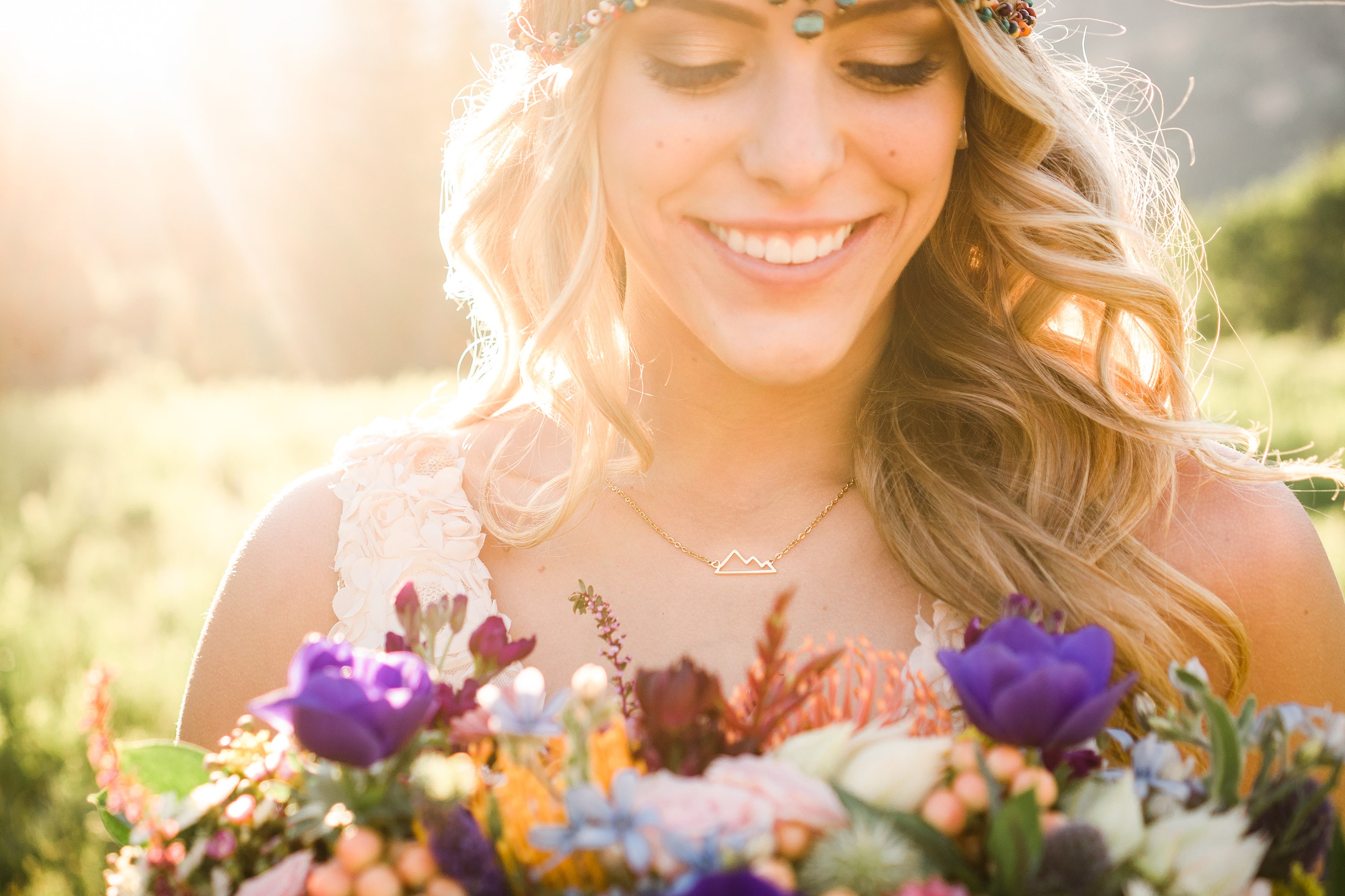 Mountain Heart Trail Love Chain Stainless Steel Necklace | Gold Plated ...