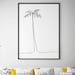 Palm Tree Print Single Line Drawing Abstract Palm Tropical Poster ...